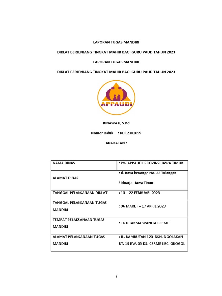 Laporan Tugas Mandiri | PDF