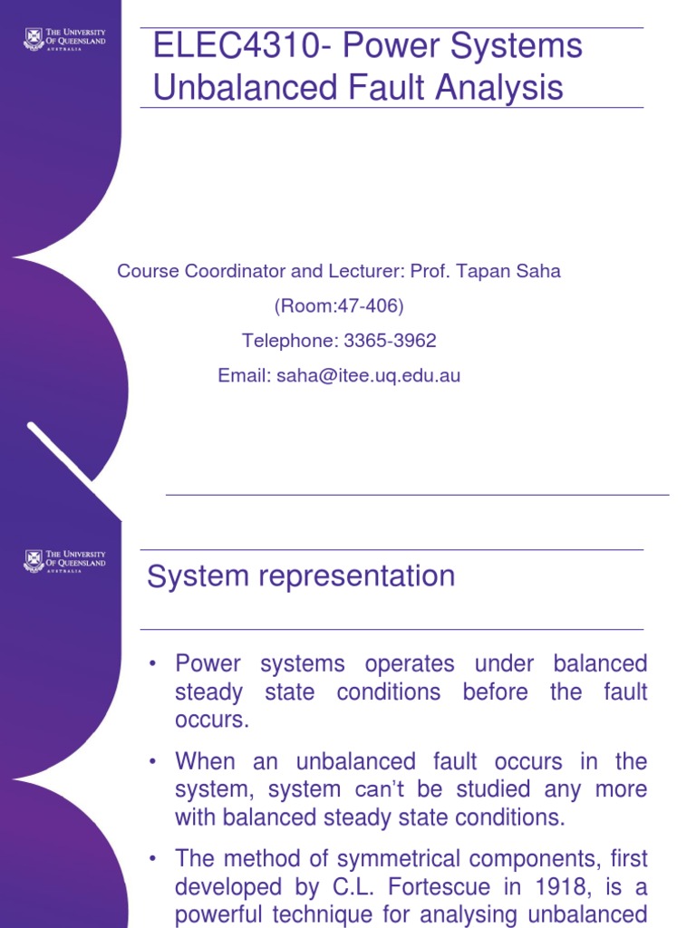 Unbalanced Fault Analysis | PDF | Transformer | Physical Quantities