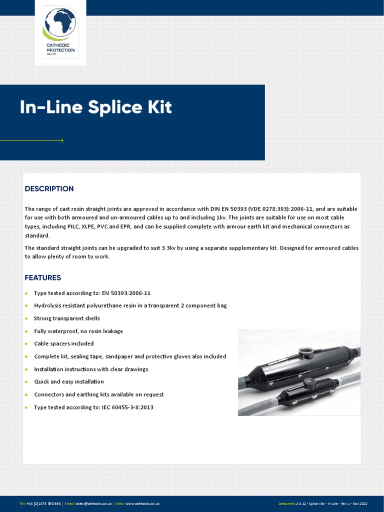 2.6.12 Splice Kits in Line Rev.1 Nov 2022 | PDF | Electrical ...