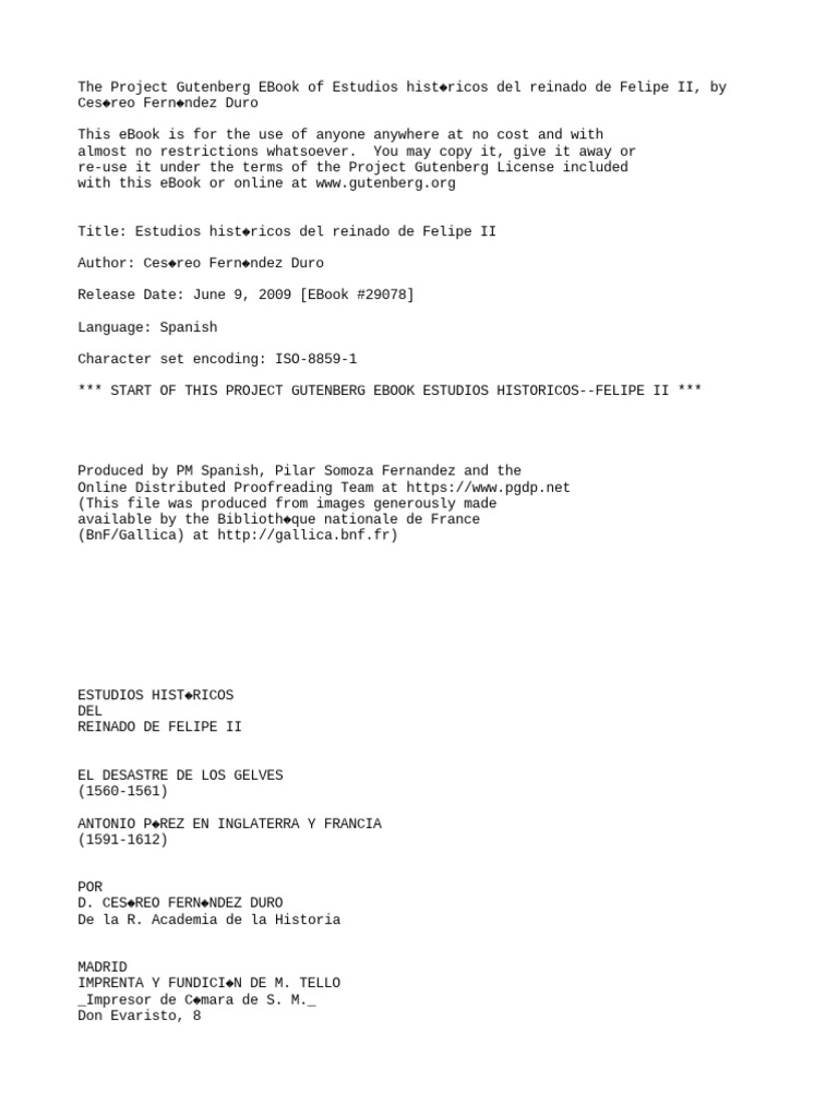 Estudios Históricos Del Reinado de Felipe II | PDF