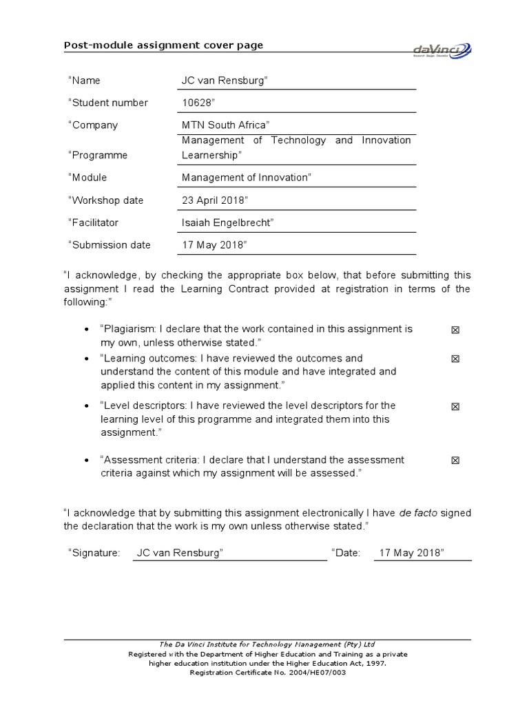 Management of Innovation Assignment | PDF | Creativity | Innovation