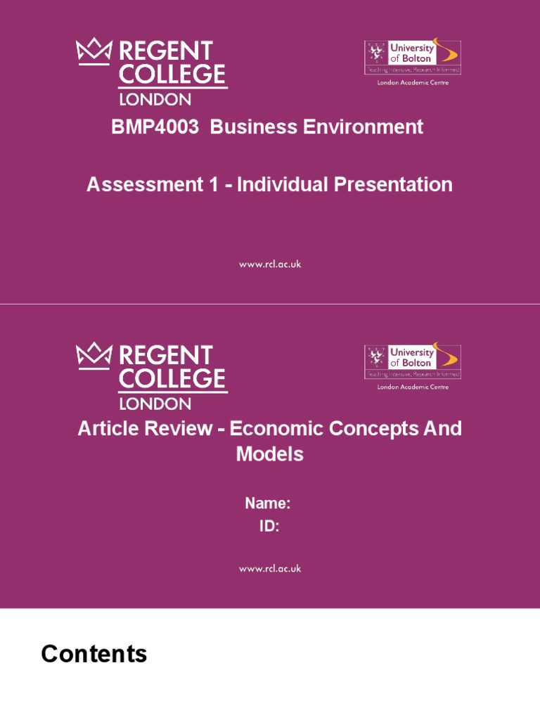 Economic Concepts Article Review | PDF