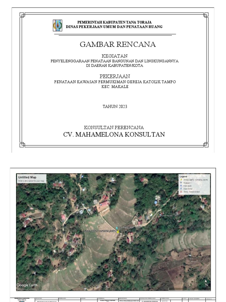 GBR Penataan Kawasan Permukiman Gereja Katolik Tampo Kel. Tampo Kec. Makale A4 | PDF