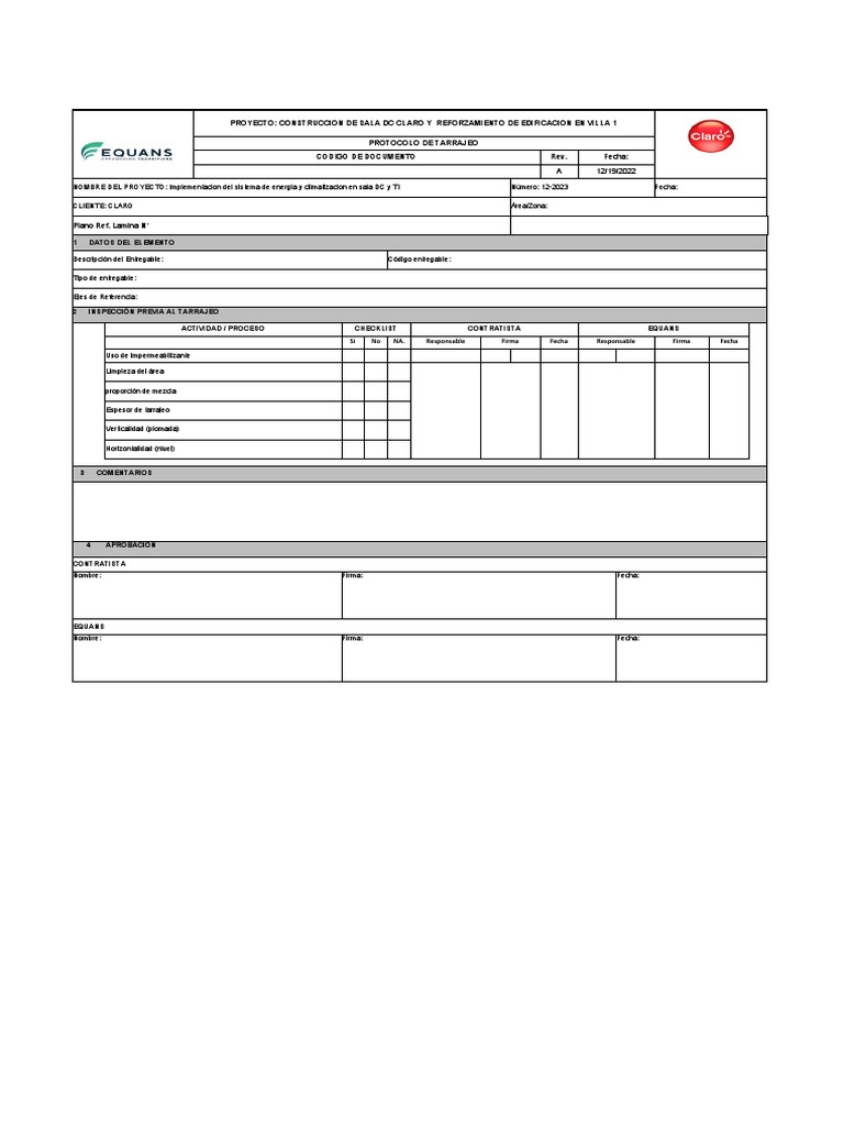 Protocolo de Tarrajeo | PDF Protocolo de Tarrajeo | PDF