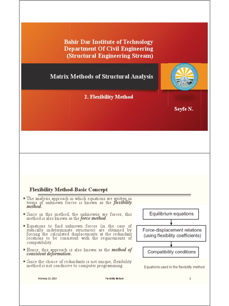 2 Flexibility-Method | PDF | Bending | Truss