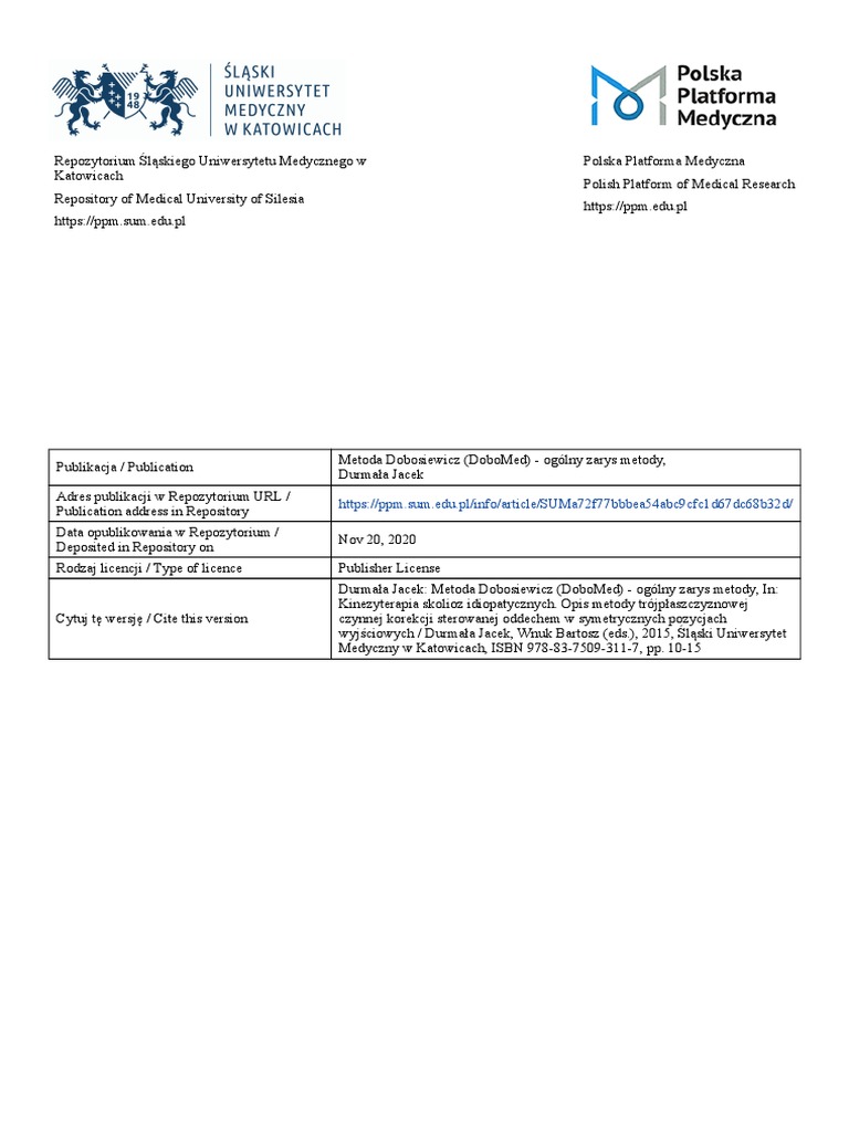 Metoda Dobosiewicz | PDF