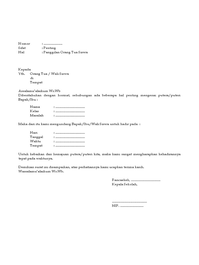 Surat Panggilan 2023 | PDF