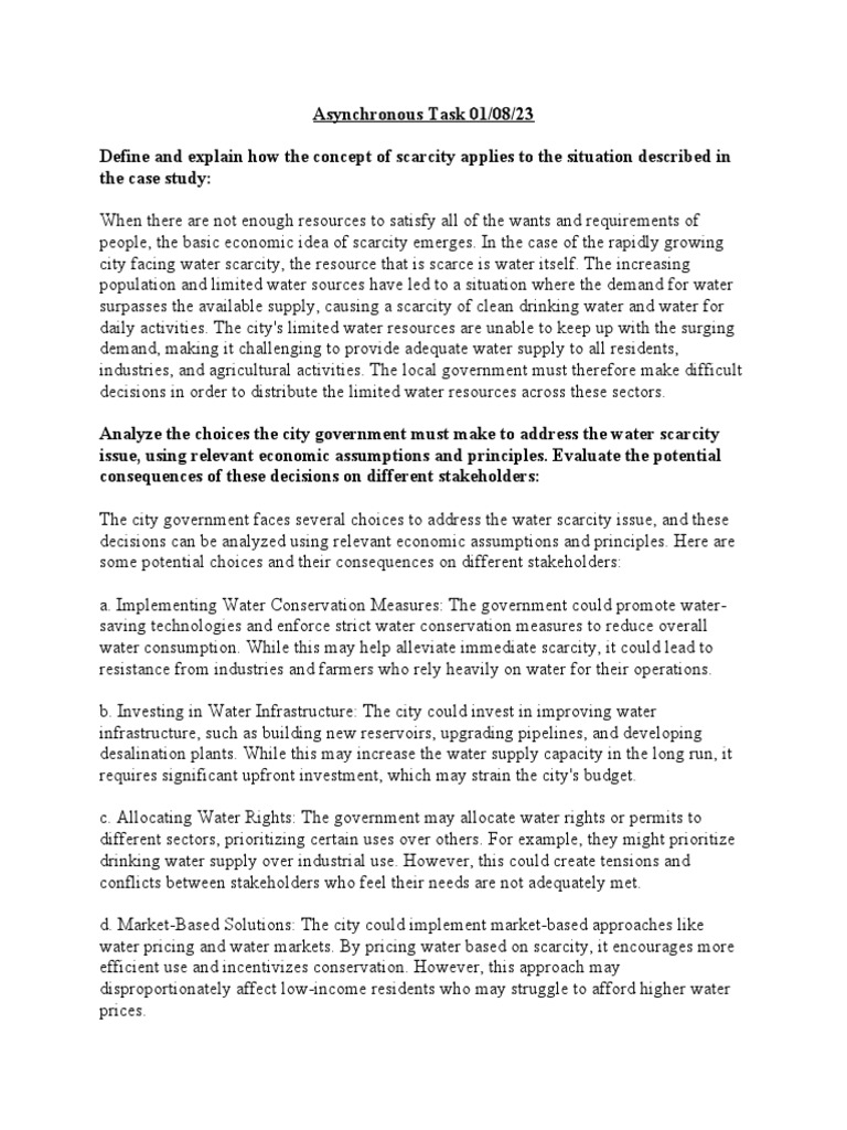 Asynchronous Task | Download Free PDF | Water Scarcity | Water Resources