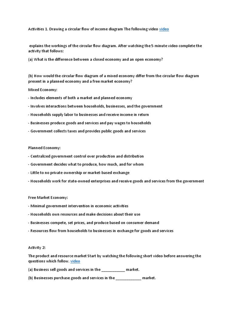 Circular Flow of Income | PDF | Market Economy | Goods