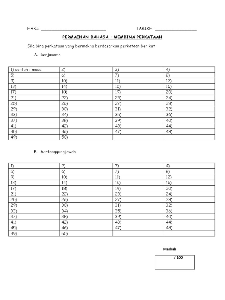 Membina Perkataan | PDF