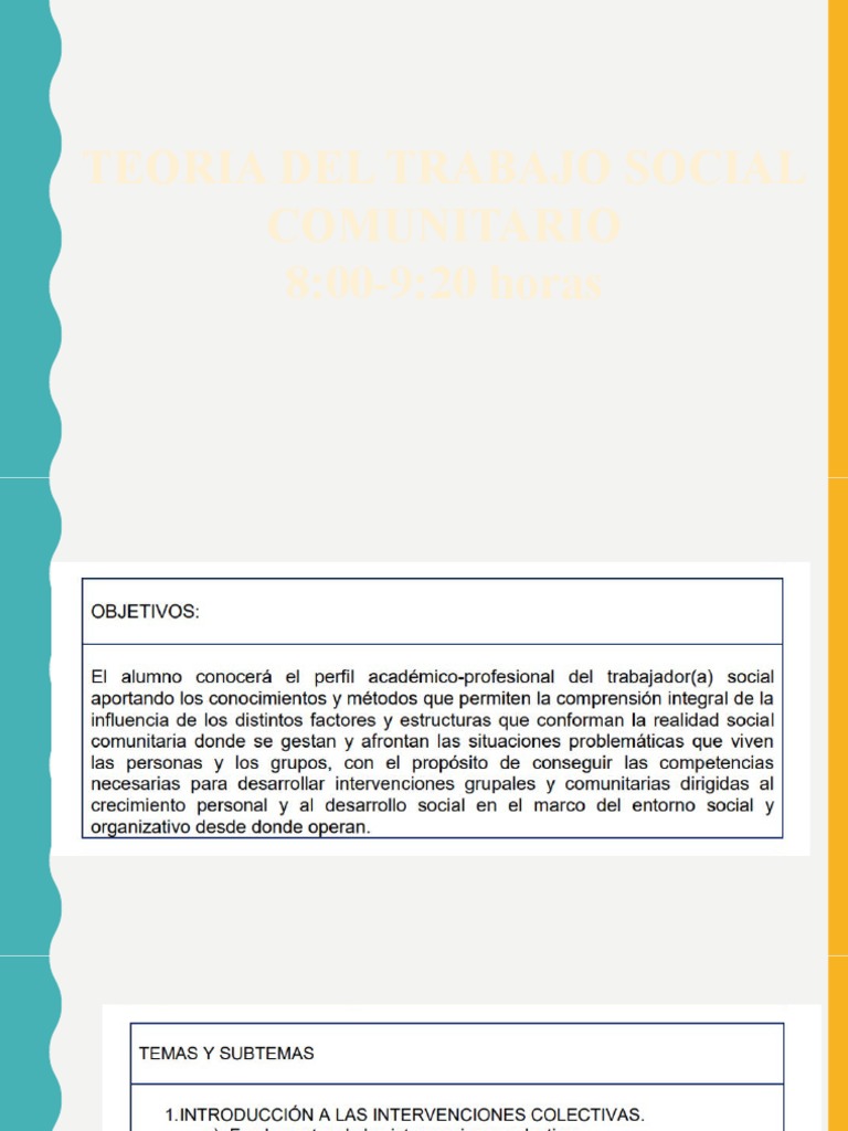 Teoria Del Trabajo Social Comunitario | PDF | Observación | Trabajo Social