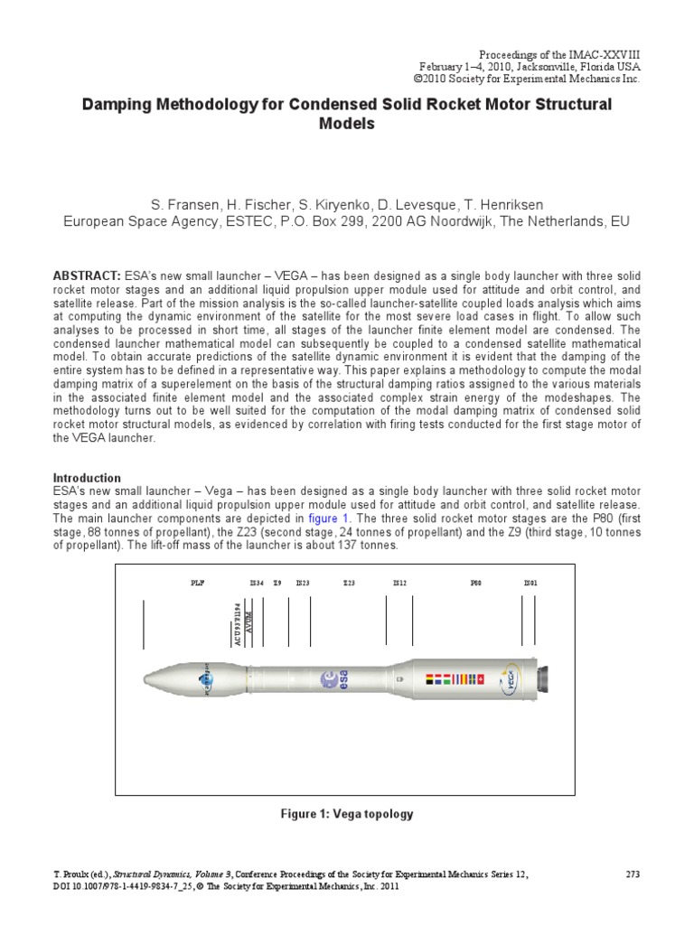 Damping Methodology For Condensed Solid Rocket Motor Structural Models | PDF | Mechanics ...