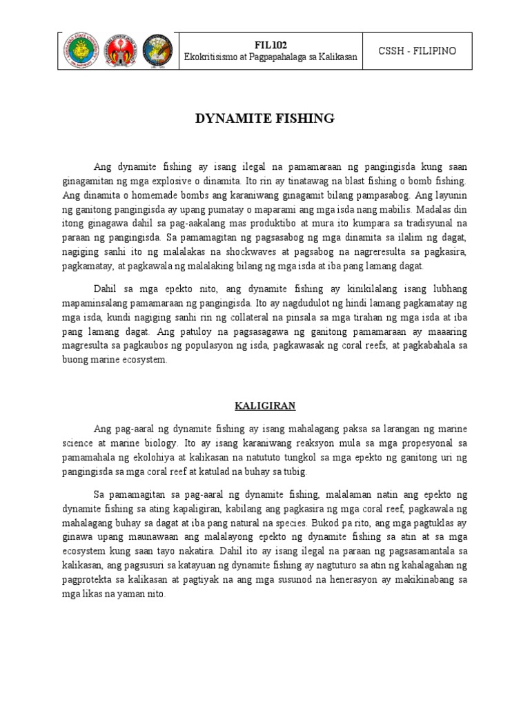 Dynamite Fishing | PDF