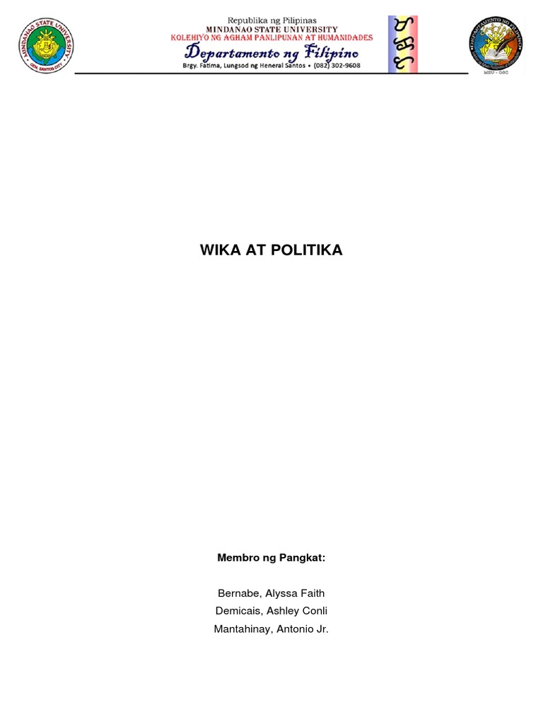Wika at Politika | PDF