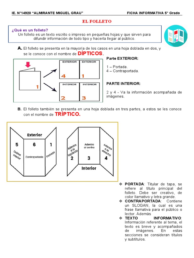 Partes y características del folleto | PDF