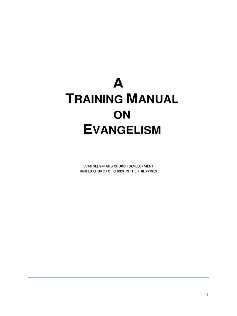 A Training Manual On Evangelism | PDF | Jesus | Laity