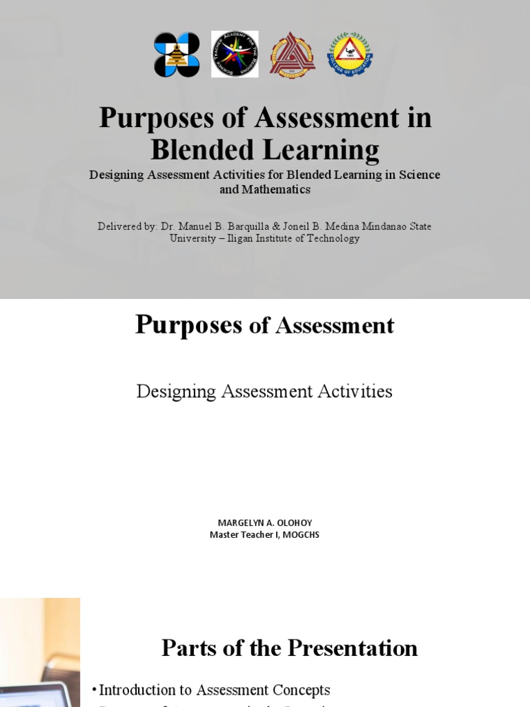 For DTOT Presentation Purposes of Assessment in Blended Learning | PDF ...