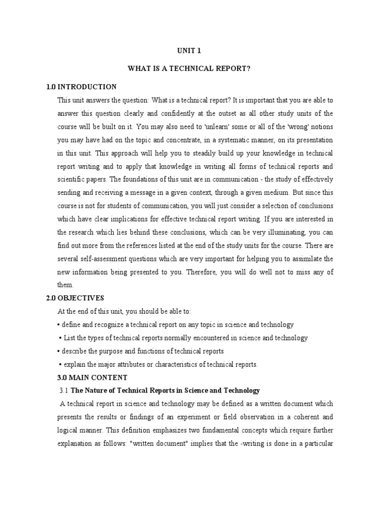 Unit 1 Technical Report | Download Free PDF | Science | Experiment