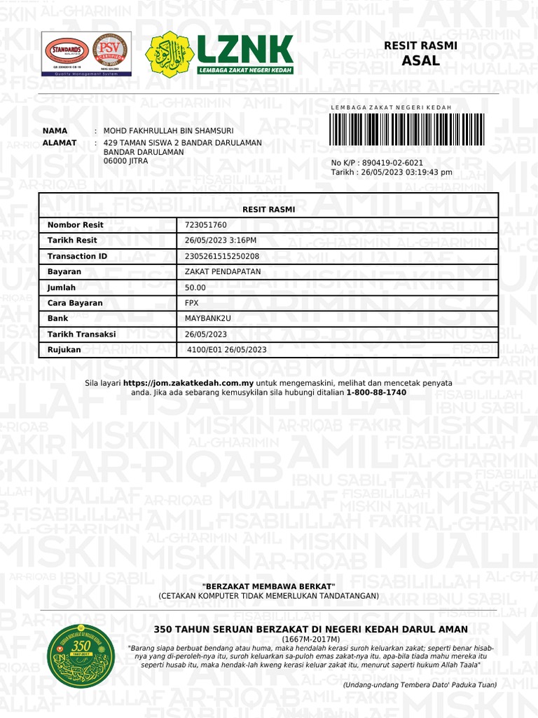 Resit_Bayaran_Online (1) | PDF