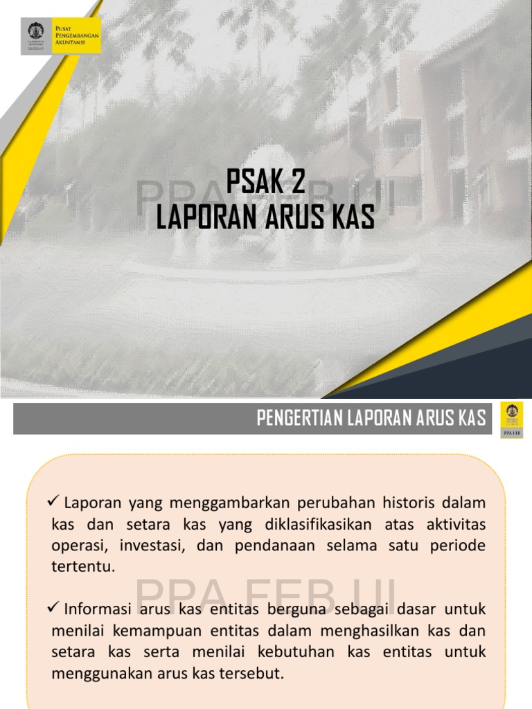 Pemahaman PSAK 2 Laporan Arus Kas | PDF | Bisnis | Komputer