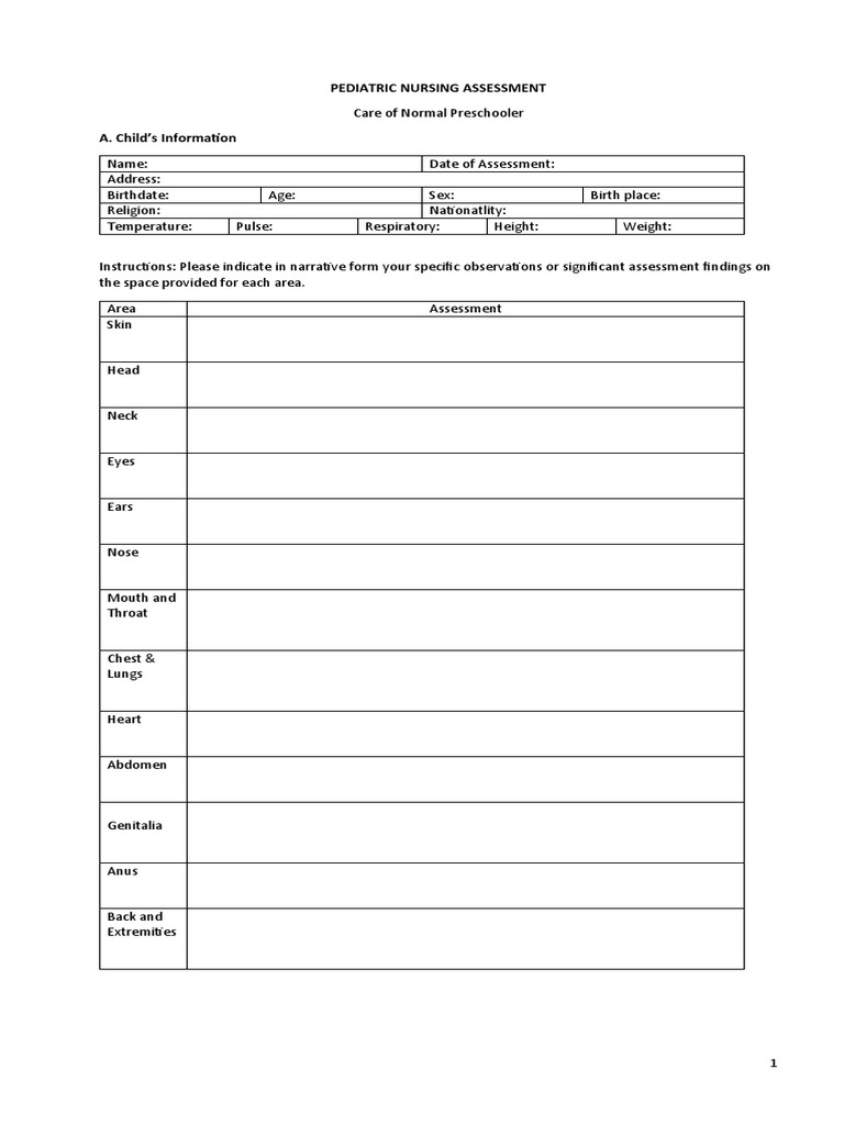 Pediatric Assessment Kit | PDF | Behavioural Sciences | Psychology