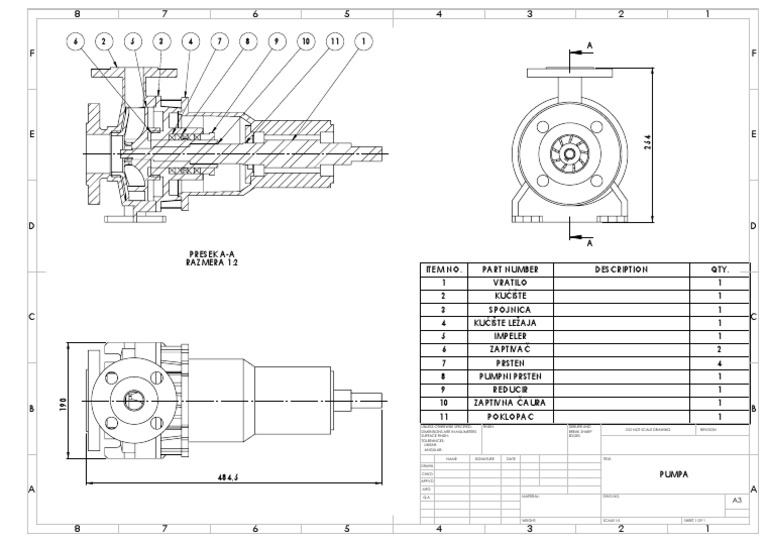 Pump Bulb Assembly Drawing | PDF