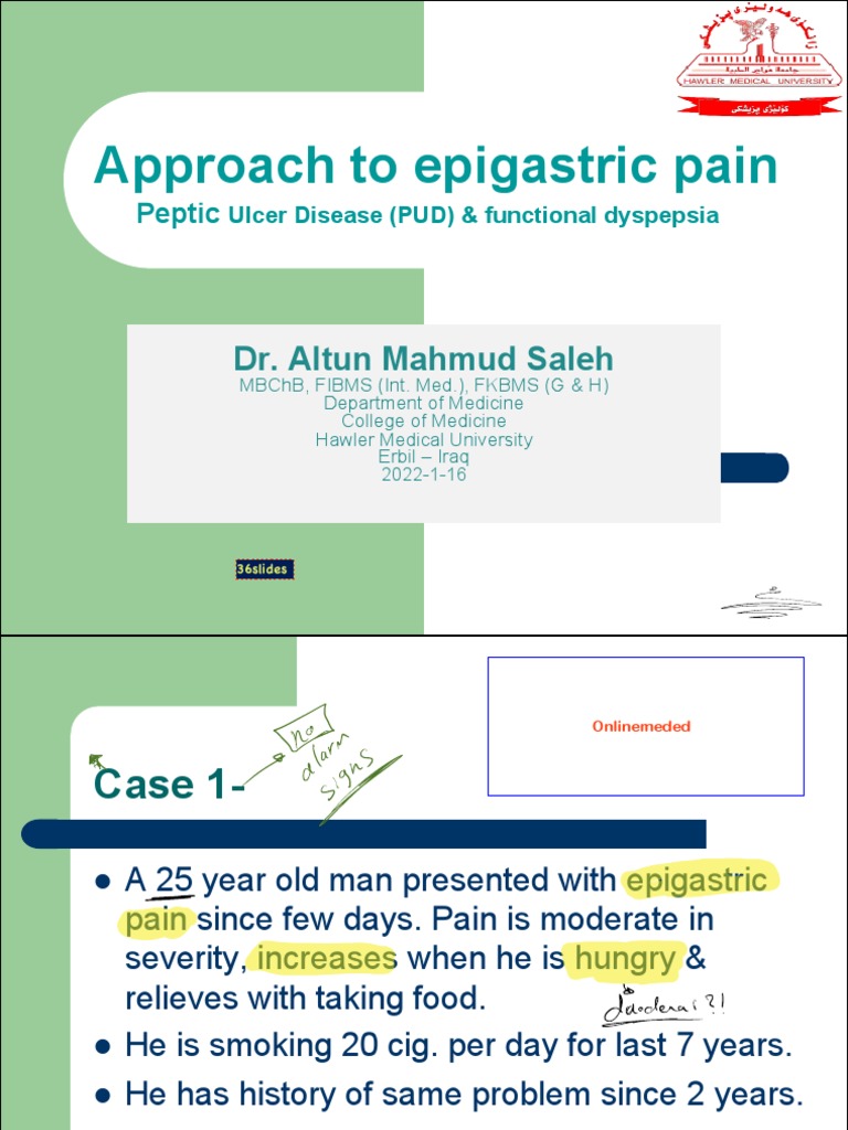 3-Approach To Epigastric Pain | PDF | Digestive System | Causes Of Death