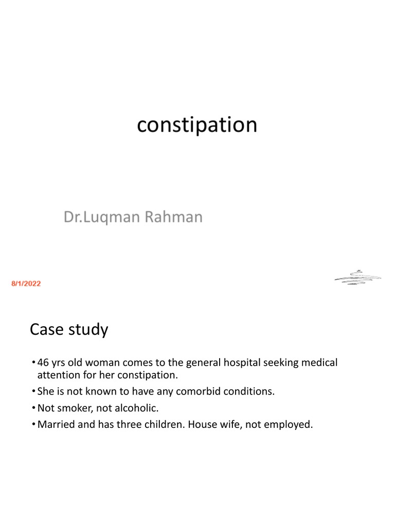2-Constipation and CRC | PDF | Constipation | Rectum