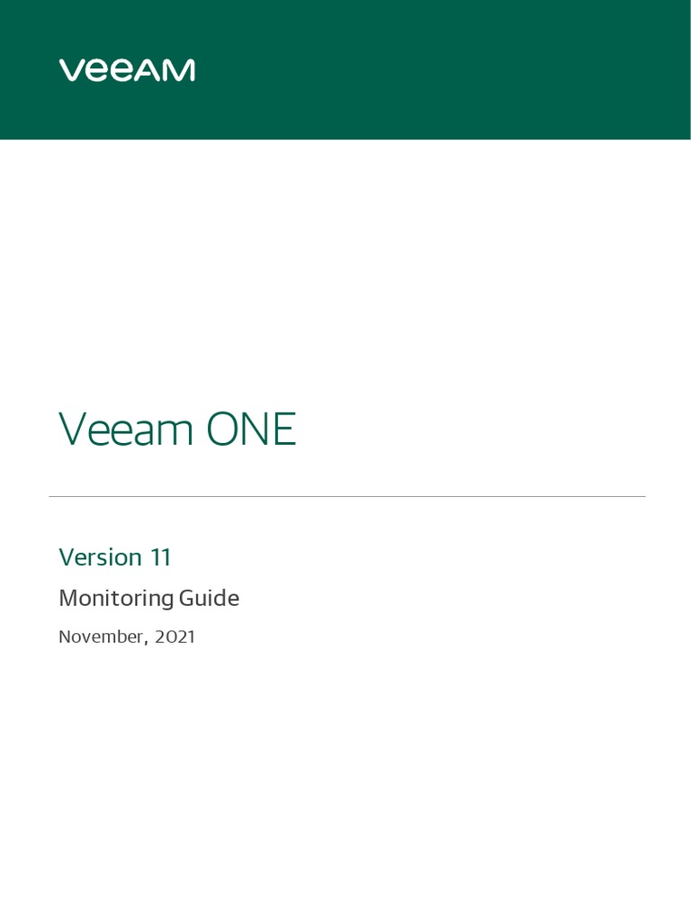 Veeam One 11 0 Monitoring Guide | PDF | Hyper V | Server (Computing)