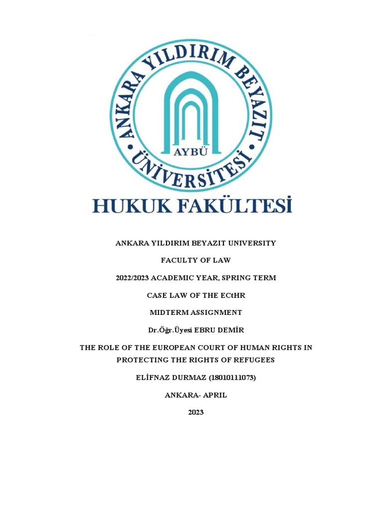 Echr | PDF | European Convention On Human Rights | Refugee