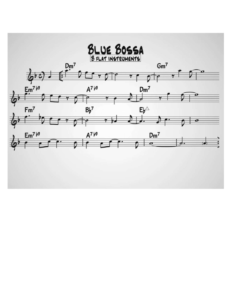 Blue bossa Bb | PDF