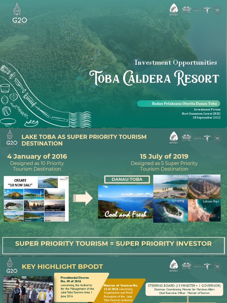 Toba Caldera Resort - BPODT | PDF | Resort | Tourism