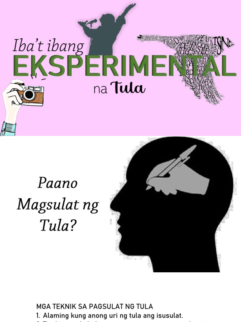 Paano Sumulat NG Tula - Ibat Ibang Experimental NG Tula | PDF