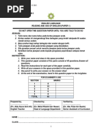 Form 4 English Paper 1 | PDF | Adolescence