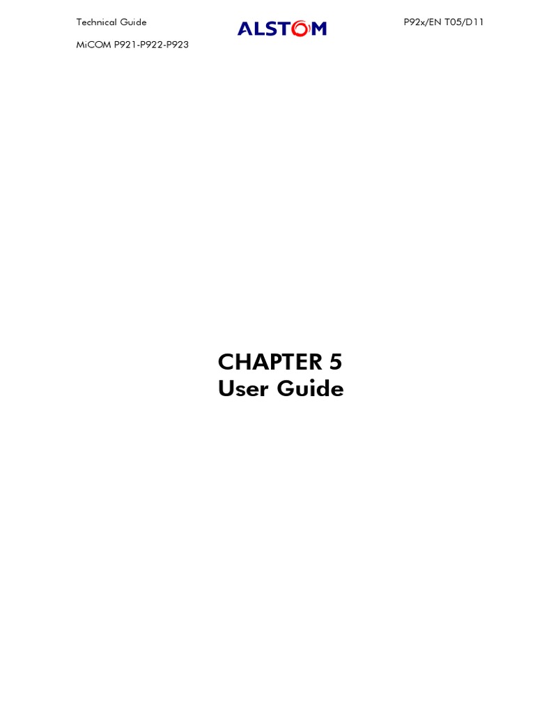 MiCOM P921-P922-P923 User Guide | PDF | Relay | Menu (Computing)