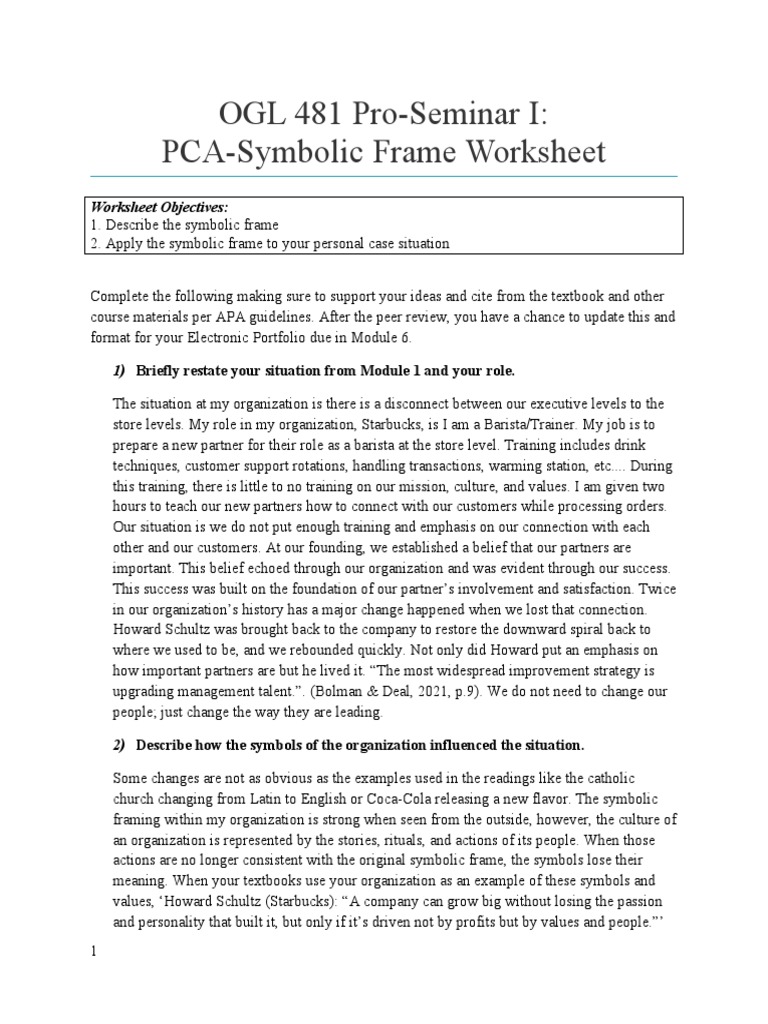 PMG 481 Module 5 Worksheet | PDF | Symbols | Starbucks