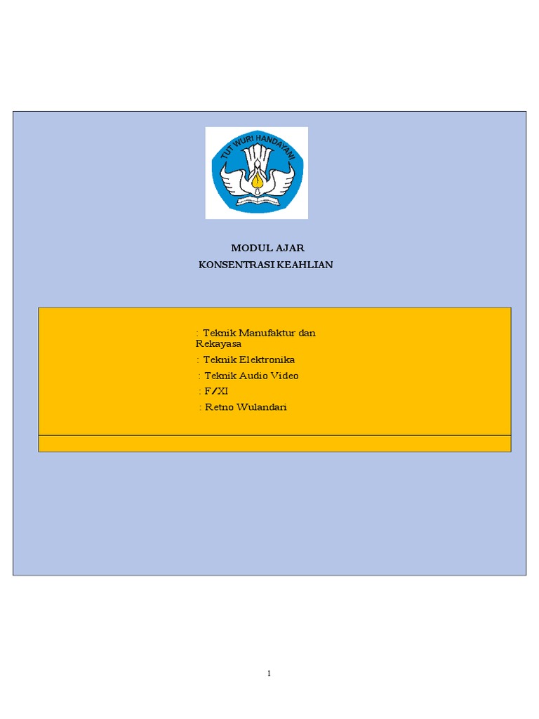 Modul Ajar Teknik Audio Video - Perencanaan Dan Instalasi Sistem Audio ...