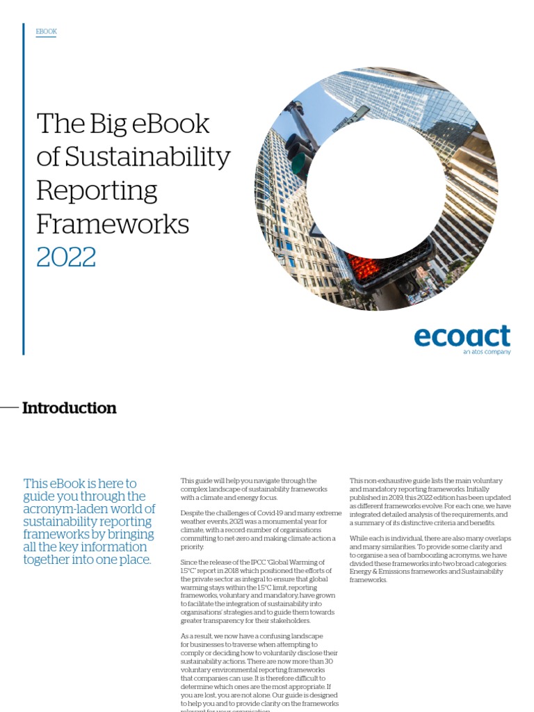 Sustainability Reporting Frameworks Guide Pdf Carbon Offset