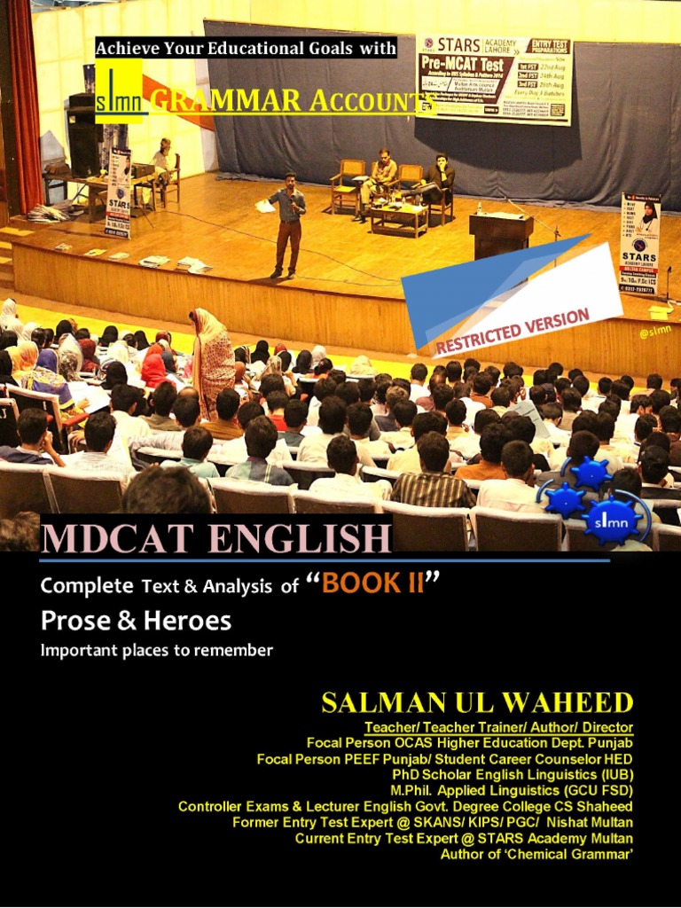 Englis Full Book II For MDCAT Restricted Edition by Sir Salman Ul Waheed | PDF | Stars | Vegetables