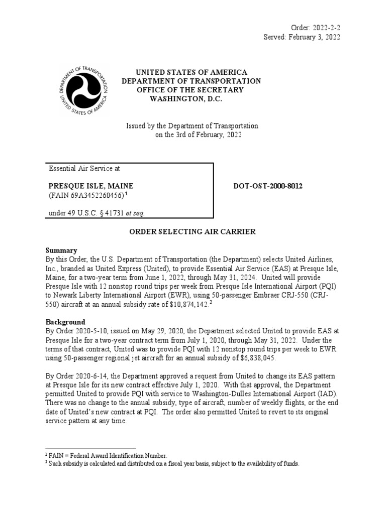 DOT OST 2000 8012 0182 - Attachment - 1 | PDF