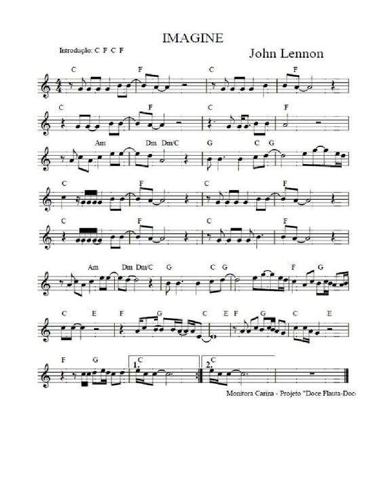 Partitura Imagine | PDF