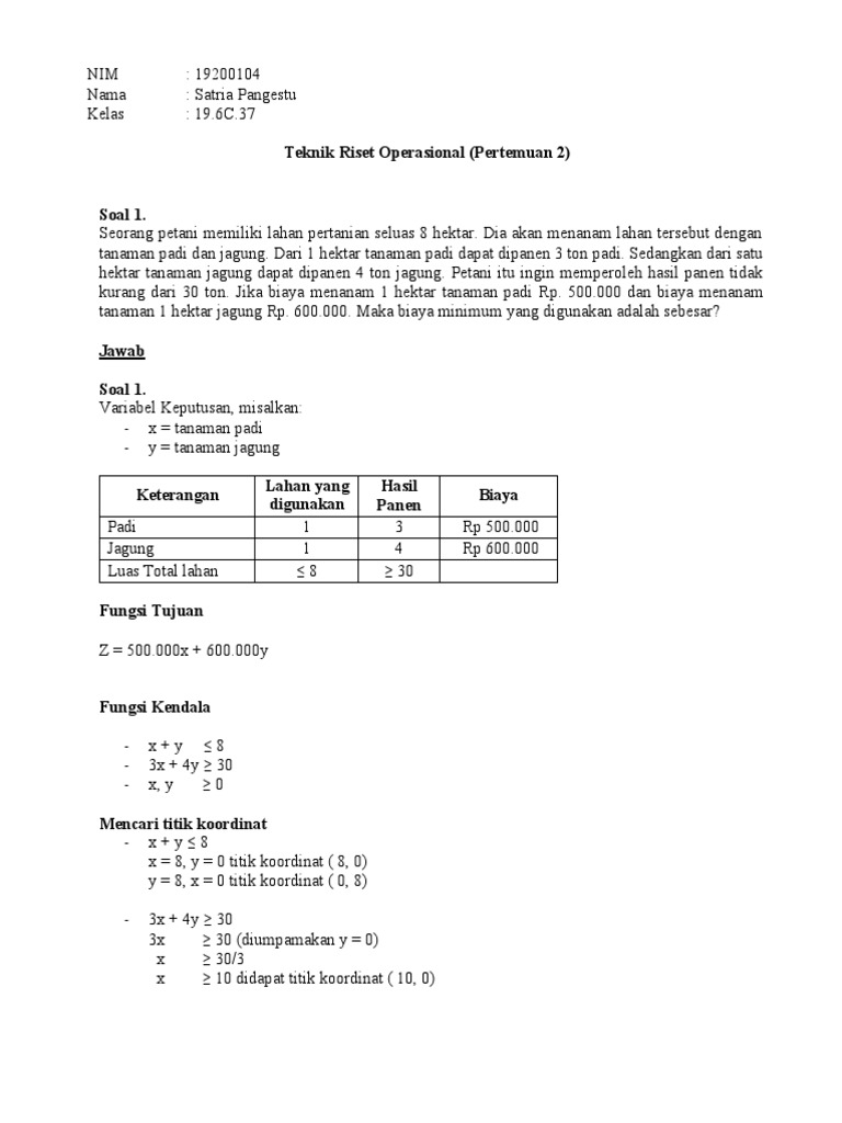 Teknik Riset Operasional 2 | PDF