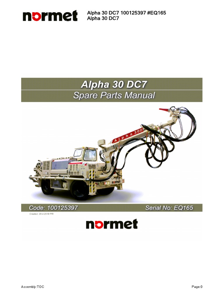 Alpha 30 DC7 Spare Parts Manual (Updated 30.4.2019) | Download Free PDF ...