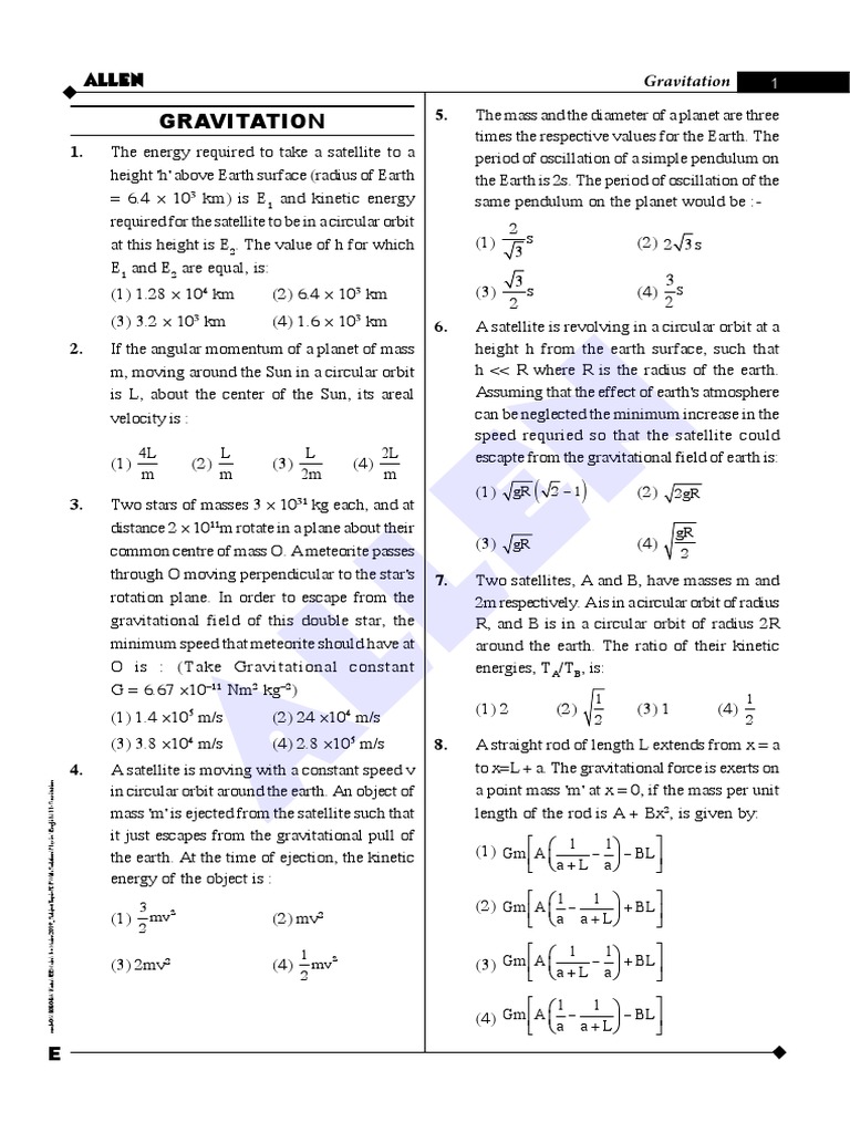 Gravitation | PDF | Orbit | Earth