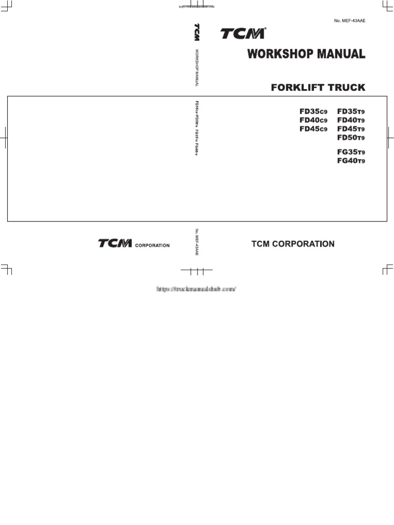TCM Forklift Workshop Manual Guide | PDF | Welding | Construction