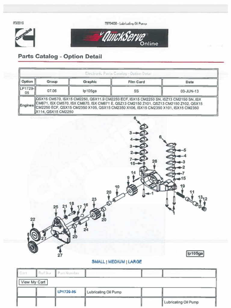 Manual de Partes Motor QSX15 Generador C550 (Parte 2) | PDF