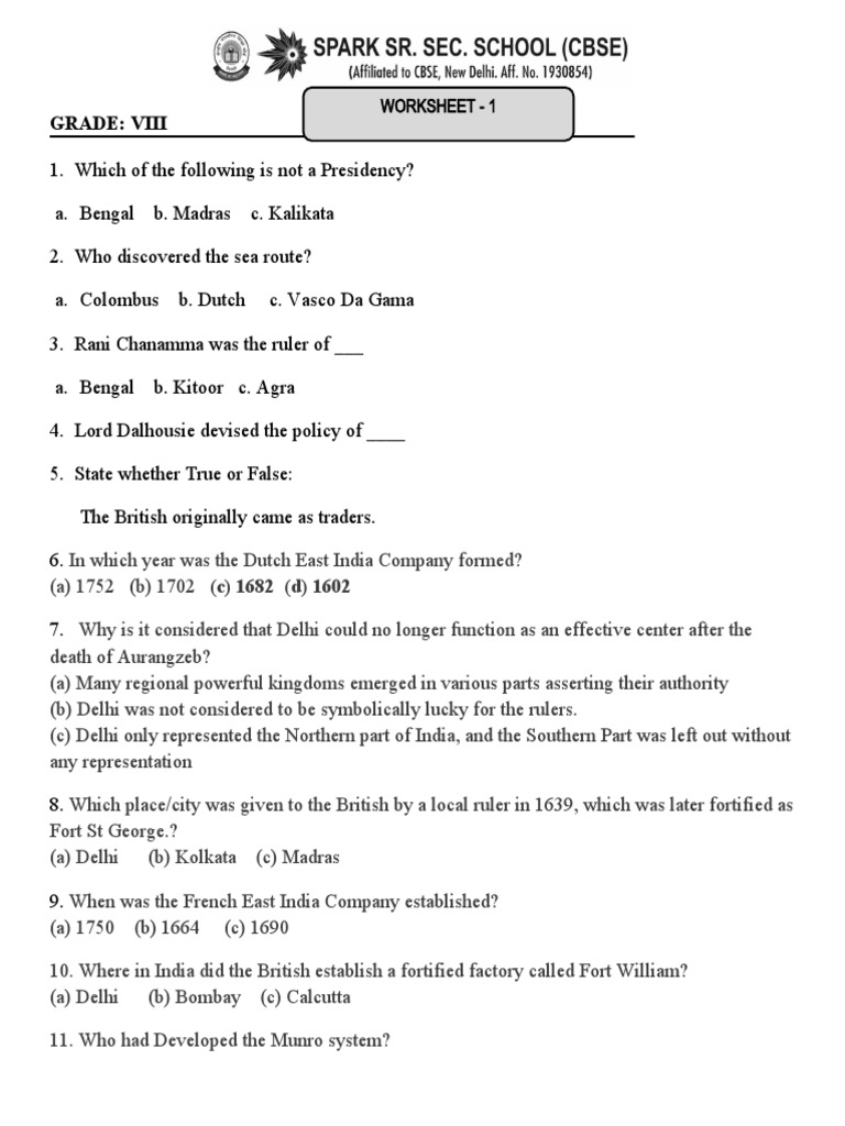 GRADE 8 Social Worksheet-1 - 28072023 - 194428 | PDF | Rock (Geology ...