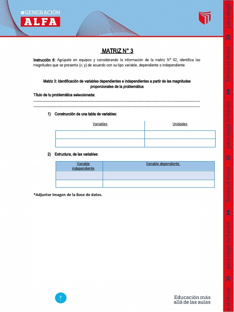 Matriz 03-Identificación de Variables | PDF