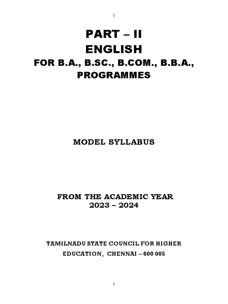 English - Part II - III & IV Sem - 23-24 | PDF | Knowledge | Cognition English - Part II - III & IV Sem - 23-24 | PDF | Knowledge | Cognition
