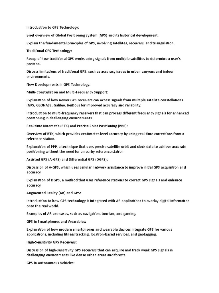 Introduction to GPS Technology | PDF